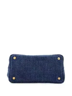 Prada Canapa Convertible Denim Mini Tote Bag