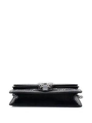 Gucci Dionysus Bag Gg Denim Super Mini Crossbody Bag - Black