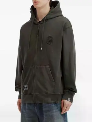 FINGERCROXX Logo-patch Zip-up Hoodie