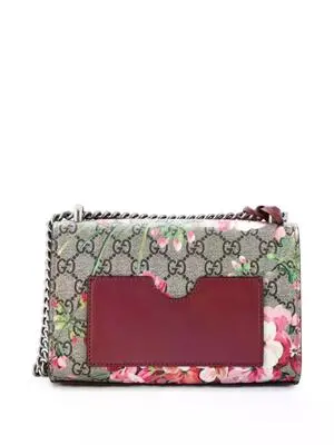 Gucci Padlock Blooms Print Gg Coated Canvas Small Shoulder Bag