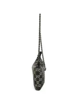 Gucci Gg-pattern Chain Shoulder Bag - Black