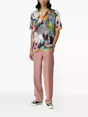 ENDLESS JOY Kung Fu Cannibal Short-sleeve Shirt - Neutrals
