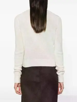 BEYOU Ribbed-trim Sweater