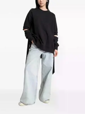 MARCELLA Mavi Cut-out Tie-waist Sweatshirt - Black