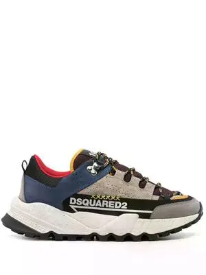 Dsquared2 Panelled Leather Sneakers - Grey