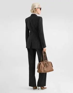 Dolce & Gabbana Pinstripe Wool Trousers Pants And Shorts