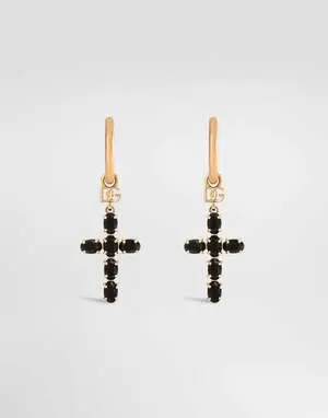 Dolce & Gabbana Earrings With Crystal Rhinestone Crosses Bijoux Multi-colored Metal - Multicolor