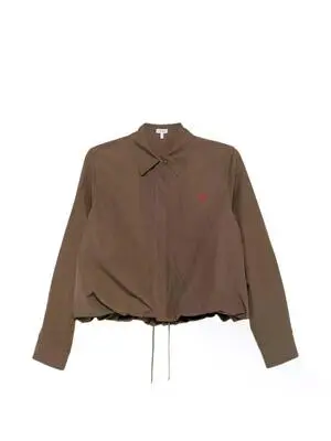 Loewe Logo-embroidered Elasticated Shirt - Brown