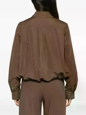 Loewe Logo-embroidered Elasticated Shirt - Brown