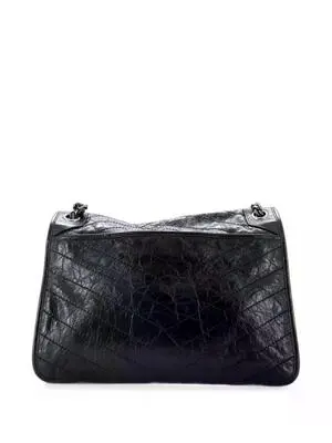 Saint Laurent Niki Chain Flap Bag Matelasse Chevron Leather Medium Shoulder Bag