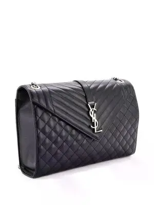 Saint Laurent Classic Monogram Envelope Satchel Mixed Matelasse Leather Large Shoulder Bag