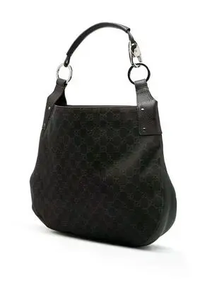 Gucci 2000-2015 Large Gg Denim Hobo Bag