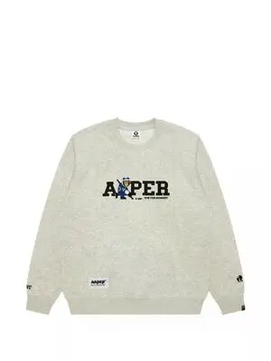 AAPE BY *A BATHING APE Aaper Graphic-print Sweater - Grey