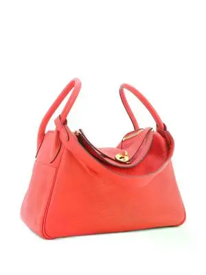 Hermès Lindy Bag Clemence 30 Shoulder Bag - Red