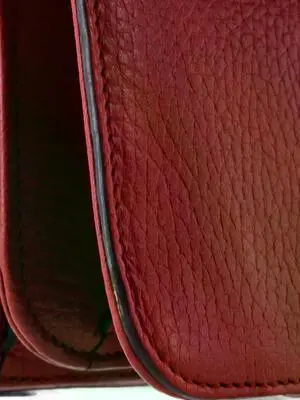 Gucci Interlocking Leather Medium Shoulder Bag - Red