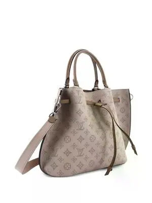LOUIS VUITTON Girolata Handbag Mahina Leather Tote Bag - Grey