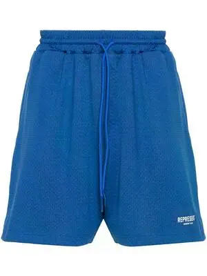 REPRESENT Logo-print Shorts - Blue