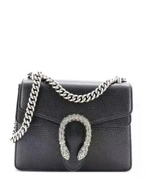 Gucci Dionysus Bag Leather Mini Crossbody Bag - Black