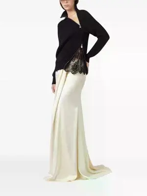 Giuseppe Di Morabito Lace-trim Ribbed-knit Sweater