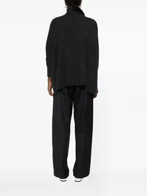 BEYOU High-neck Batwing-sleeve Sweater