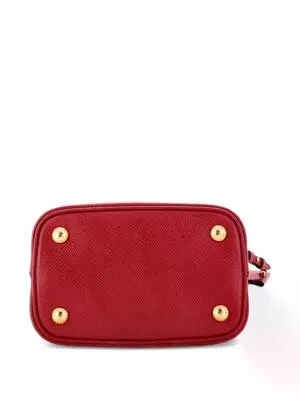 Prada Panier Saffiano Leather Small Bucket Bag - Red