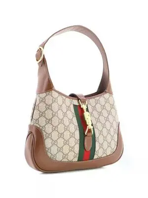Gucci Jackie 1961 Gg Coated Canvas Small Hobo Bag