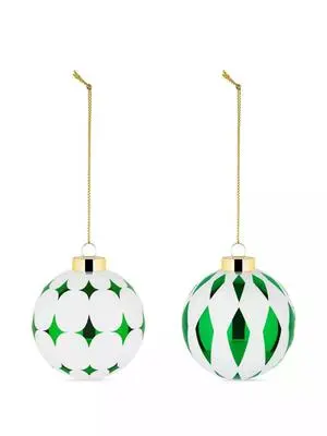 ALESSI Delight Christmas Baubles - White