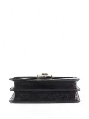 Gucci Interlocking Leather Small Shoulder Bag - Black