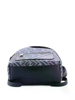 Fendi Chiodo Zucca Coated Canvas With Leather Small Backpack