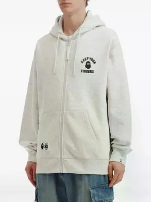 FINGERCROXX Graphic-print Zip-up Hoodie