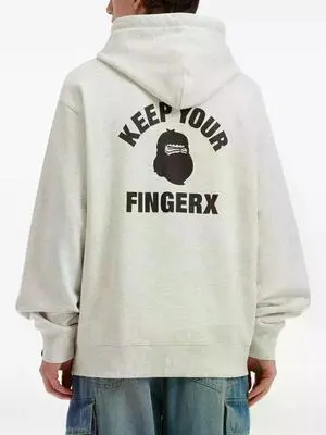 FINGERCROXX Graphic-print Zip-up Hoodie