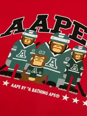 AAPE BY *A BATHING APE Aaper Graphic-print Snap-button Hoodie