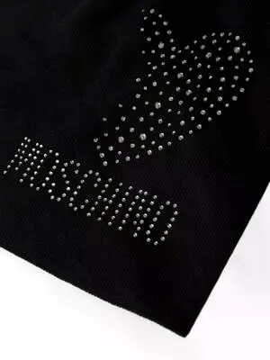 Moschino Crystal-embellished Logo-detail Beanie Hat