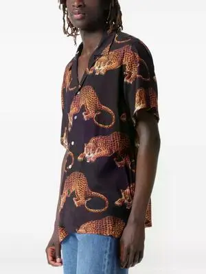 ENDLESS JOY Leopardo Graphic-print Short-sleeve Shirt
