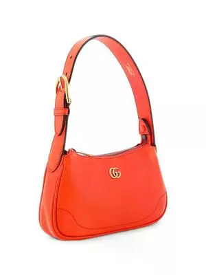 Gucci Aphrodite Leather Mini Shoulder Bag - Orange