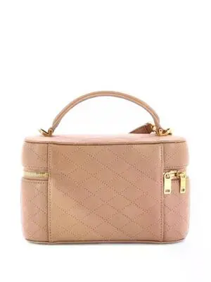 Saint Laurent Gaby Zip Around Vanity Bag Quilted Leather Mini Satchel - Neutrals