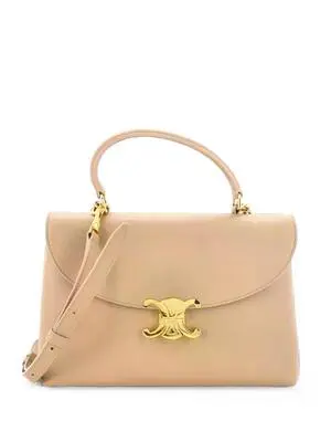 Celine Nino Top Handle Bag Leather Medium Satchel - Neutrals