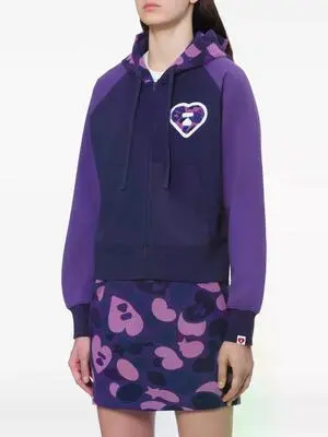 AAPE BY *A BATHING APE Heart-patch Camo-print Hoodie