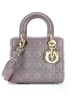 Dior My Abcdior Lady Bag Cannage Quilt Lambskin Crossbody Bag - Grey