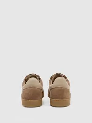 REISS Suede And Leather Colour-block Runner Trainers