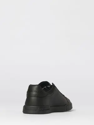 Dolce & Gabbana Low Top Smooth Calfskin Sneakers With Applied Logo