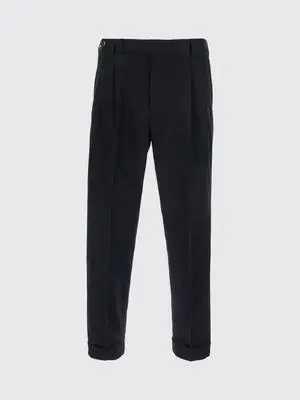 PT TORINO Slim Fit Pleated Gabardine Tailored Trousers - Black