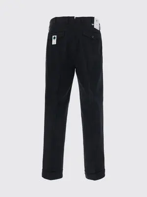 PT TORINO Slim Fit Pleated Gabardine Tailored Trousers - Black
