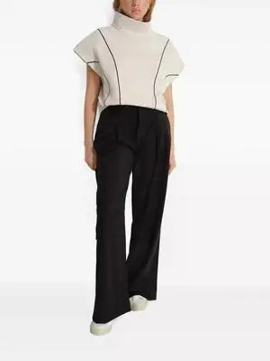 MARCELLA Alva Piping-detail Mock-neck Top