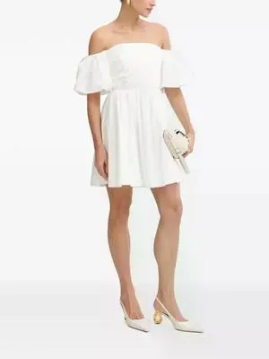 MORGAN Ruched Off-shoulder Mini Dress