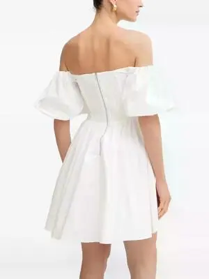 MORGAN Ruched Off-shoulder Mini Dress