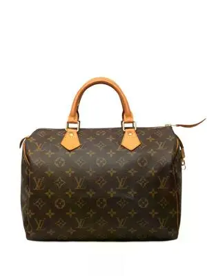 LOUIS VUITTON 2001 Monogram Speedy 30 Boston Bag - Brown