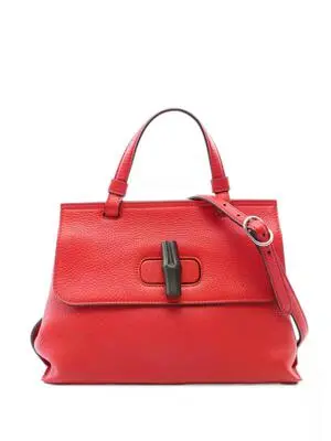 Gucci 2010s Bamboo Daily Tote Bag - Red