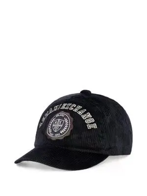 Armani Exchange Logo-patch Corduroy Baseball Cap - Blue