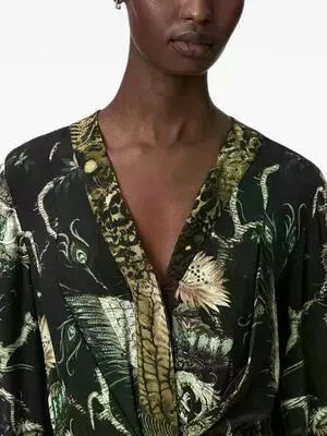 ALLSAINTS Animal-print Graphic-print Midi Dress